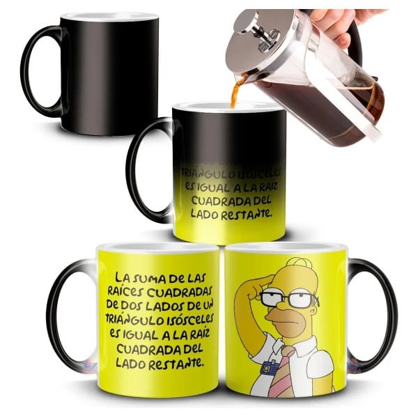 Taza Mágica Homero Los Simpson Cerámica Homero Intelectual - Compra En ...